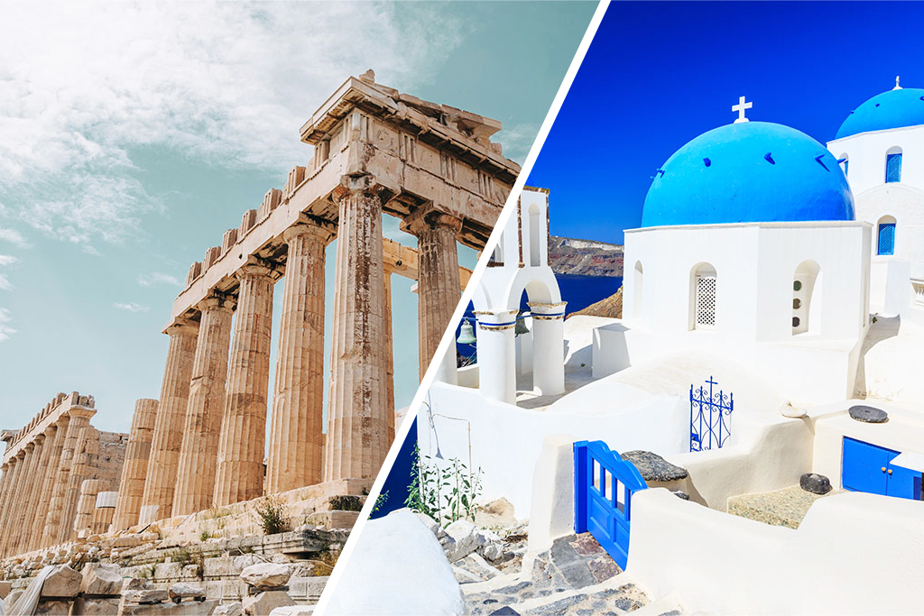 Combiné Île de Santorin, île de Naxos et Athènes | Grèce - Grèce ...
